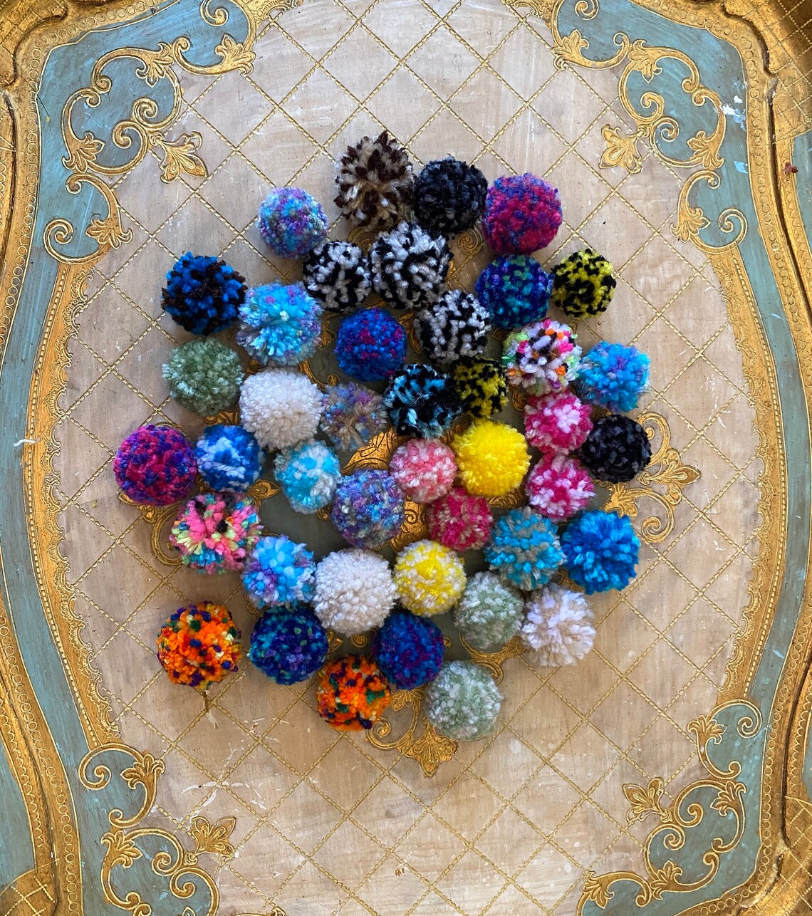 Pom Pom Cat Toy 1 Kitten Toys Assorted Multi Color 12 - Etsy