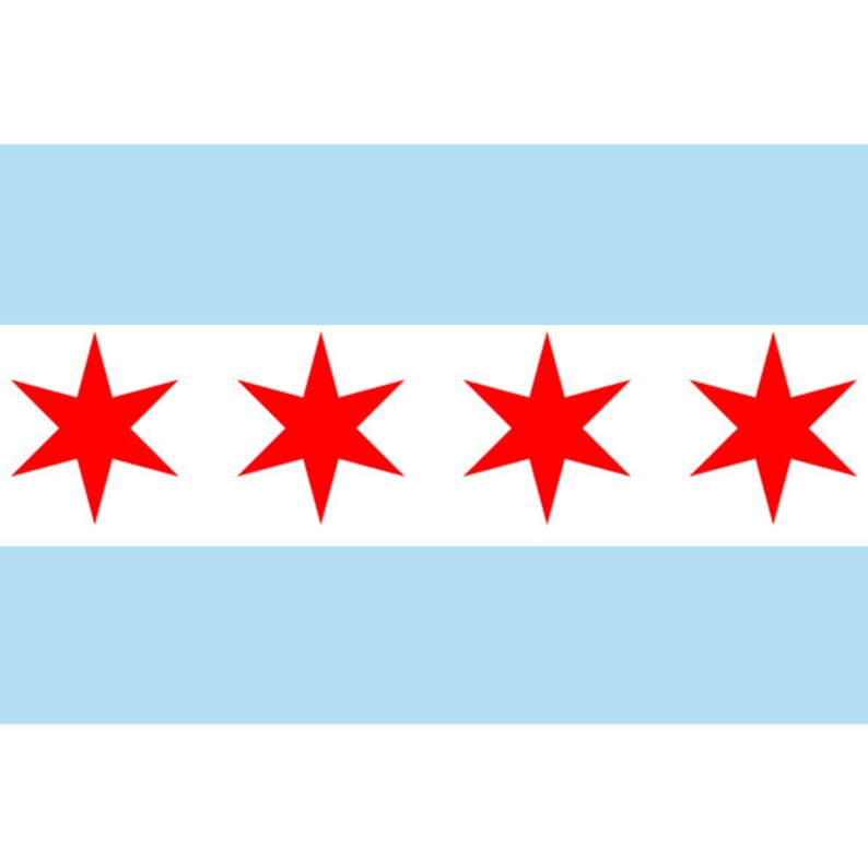 Chicago Flag Stickers 2 Square X10 - Etsy