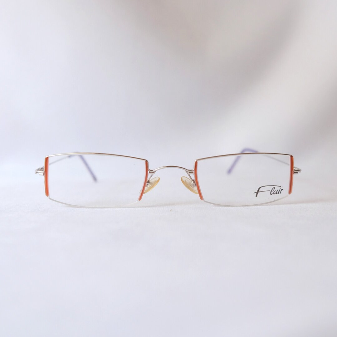 Vintage Flair Silver Rimless Eyeglasses: Deadstock Rectangle Frames - Etsy