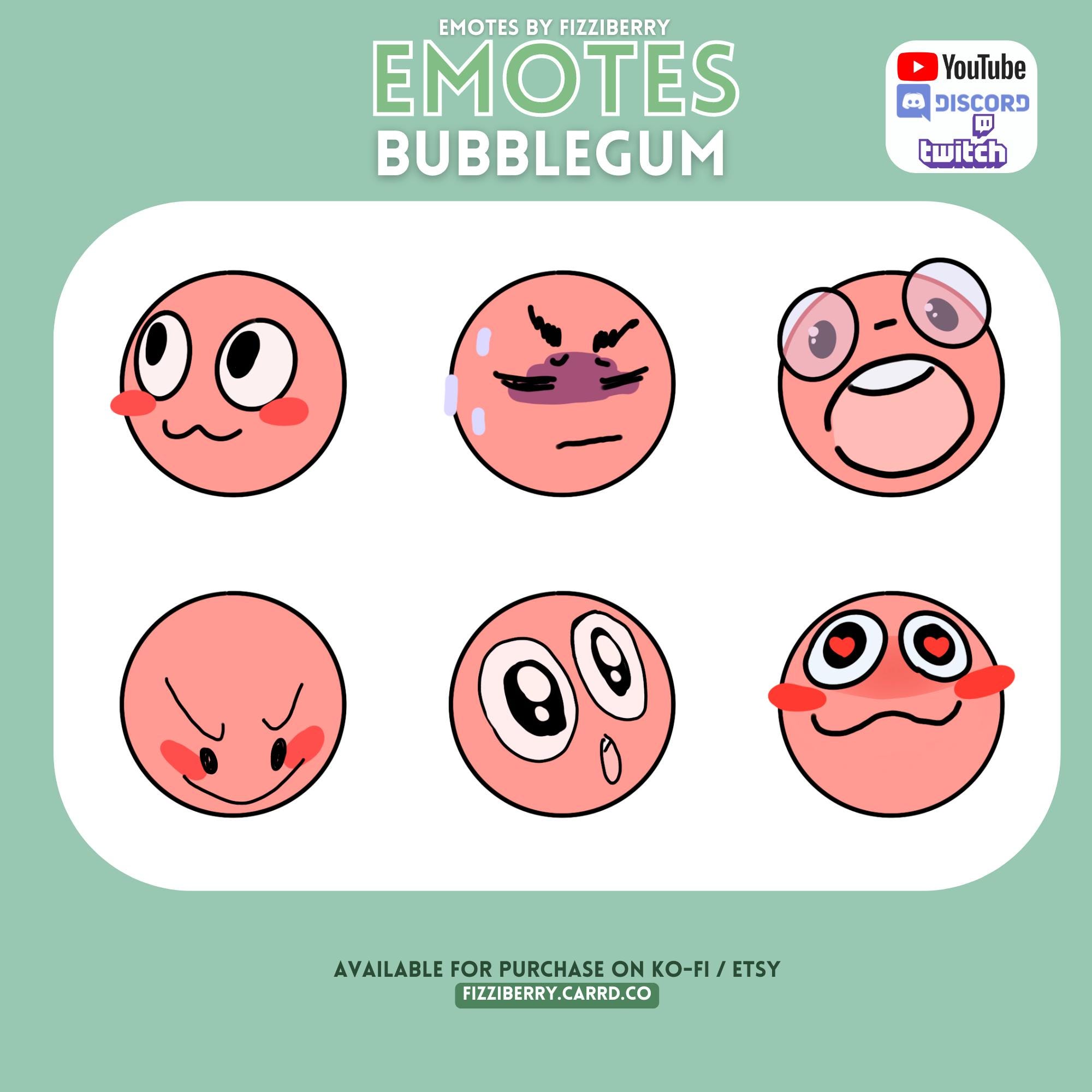 6 Pink Simple Cute Smile Bubblegum Minimalistic Youtube Twitch Discord ...