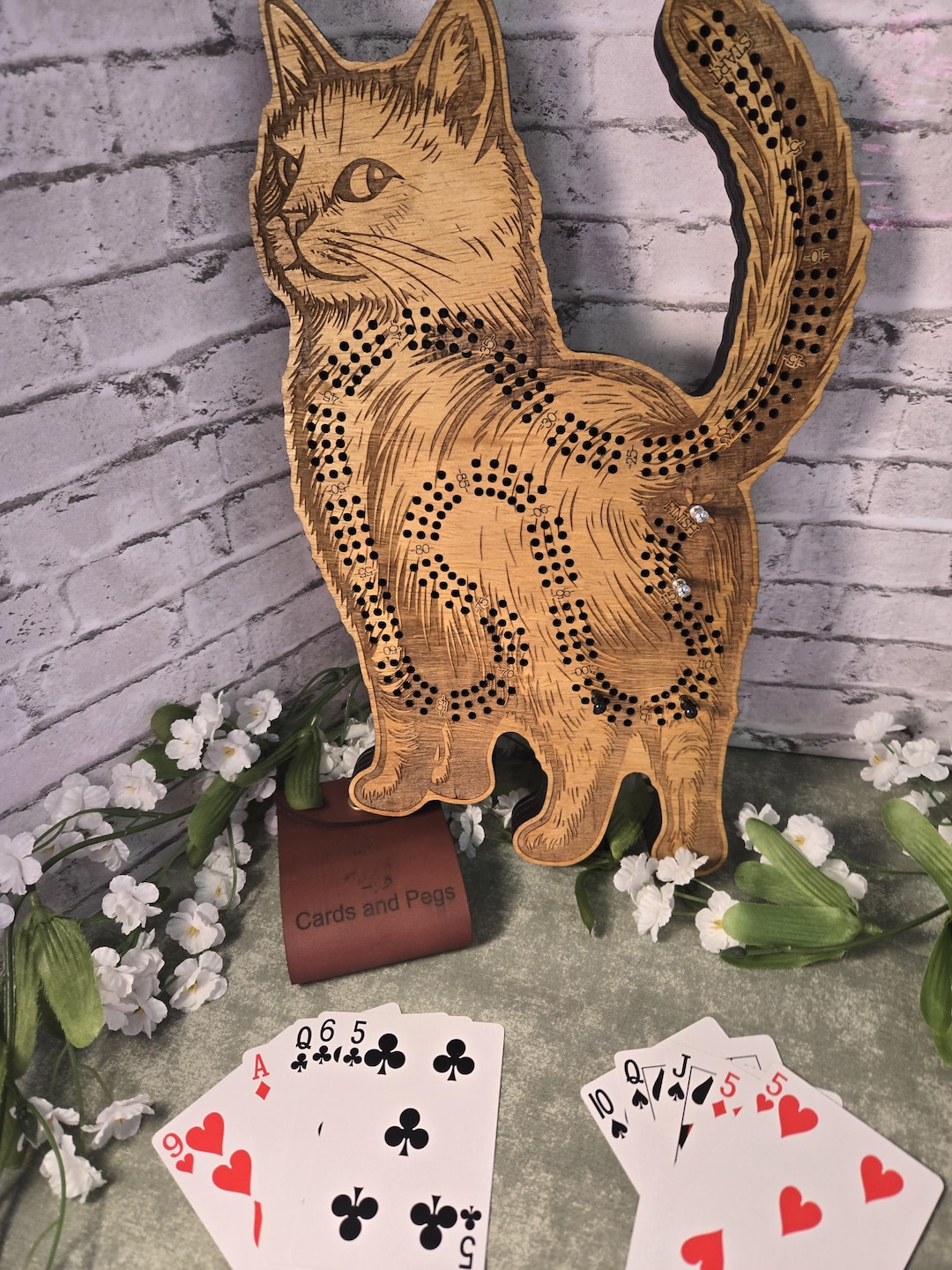 Cat Cribbage Board - Etsy