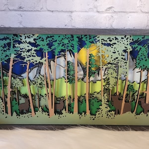 Multilayer Wood Woodland Scene - Etsy
