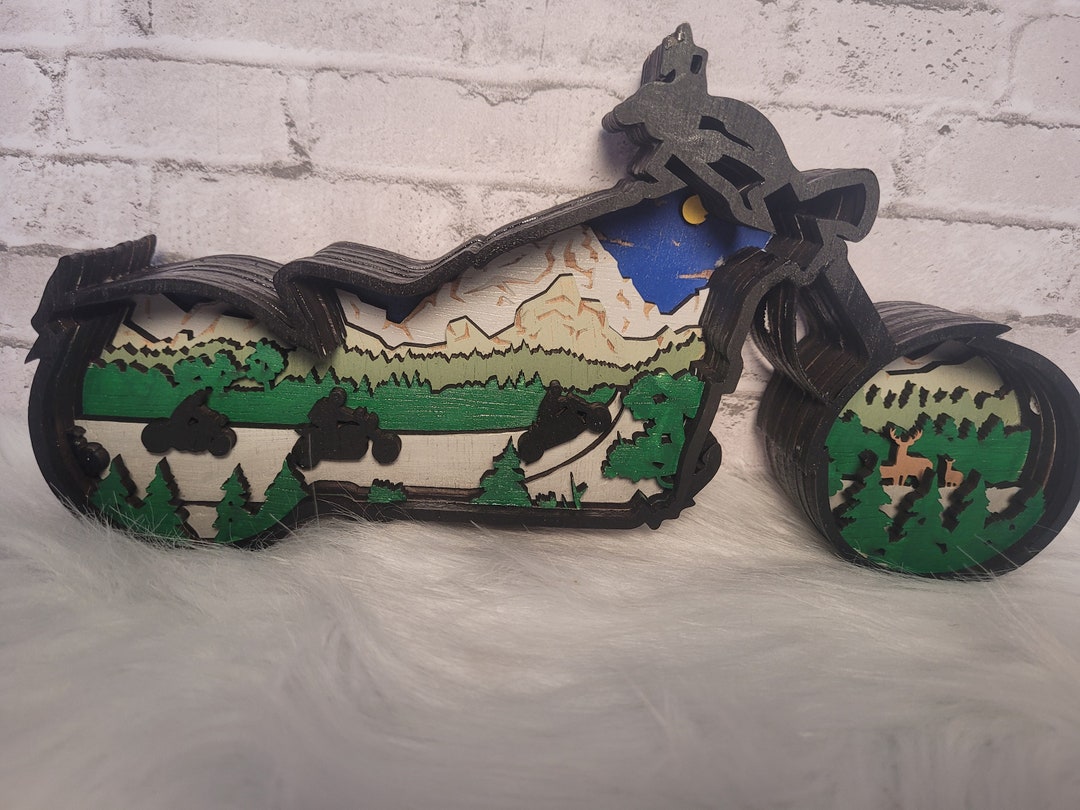 Multilayer Wood Motorcycle - Etsy