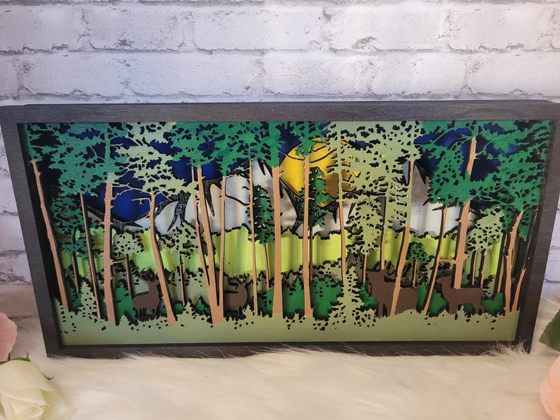 Multilayer Wood Woodland Scene - Etsy