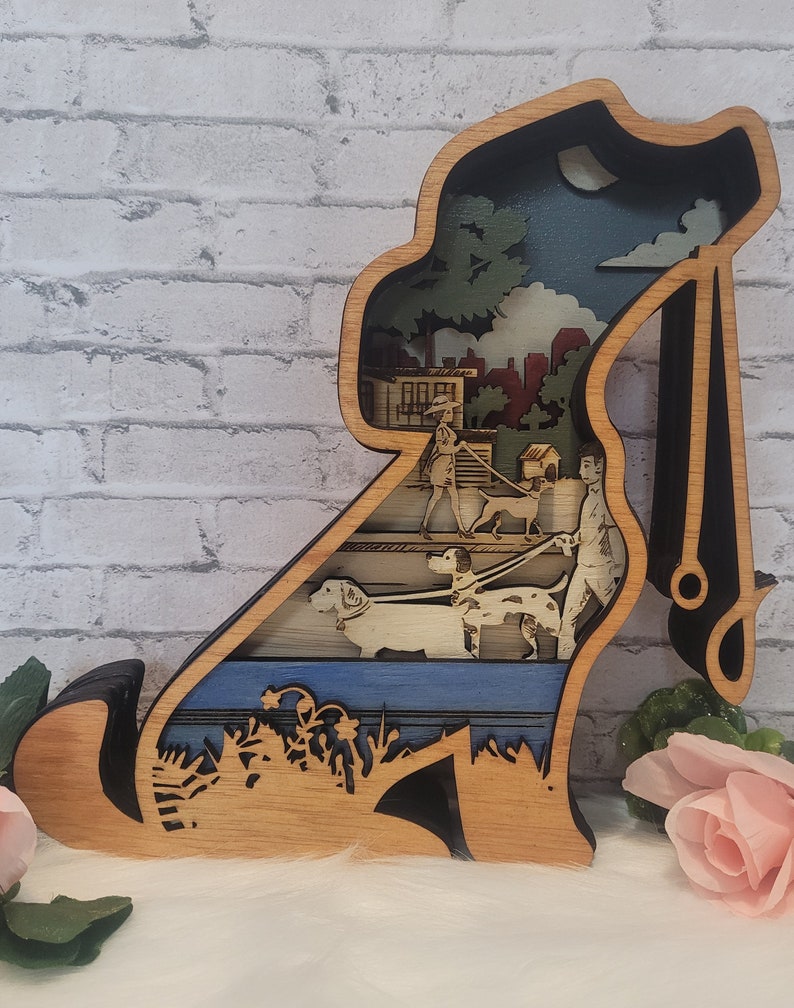 3 D Mandala Dog Multi Layer Wood Sculpture - Etsy