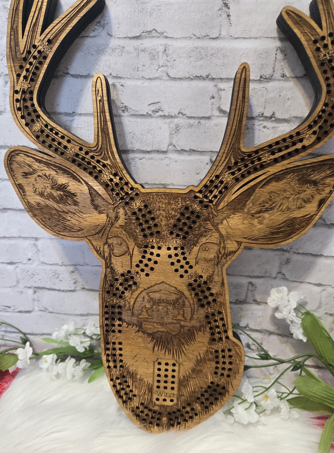 Whitetail Deer Cribbage Board - Etsy