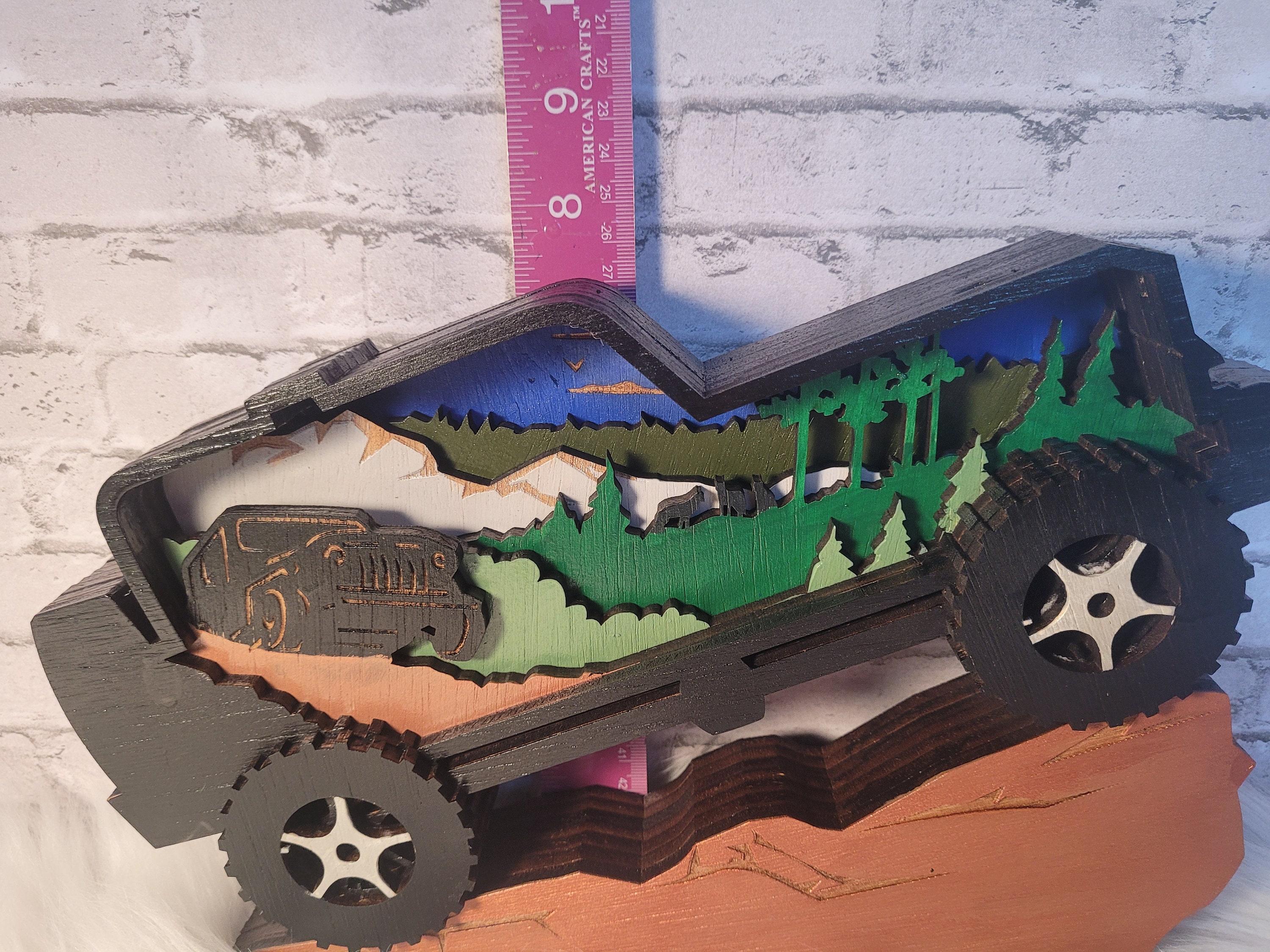 Multilayer Wood Jeep - Etsy