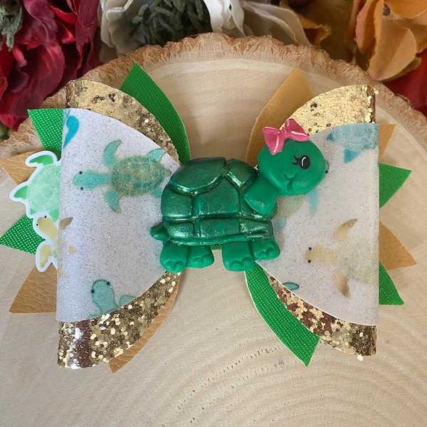 Turtle Hair Bows - Etsy