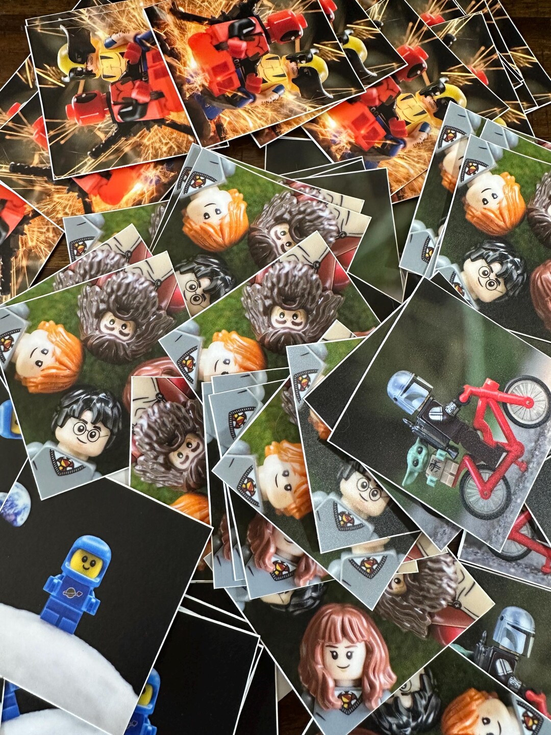 2x2 Vinyl Stickers of Lego Photos. Mando and Grogu, Harry Potter and ...