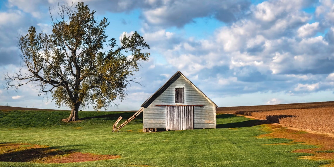 The Blue Barn Panorama - Etsy