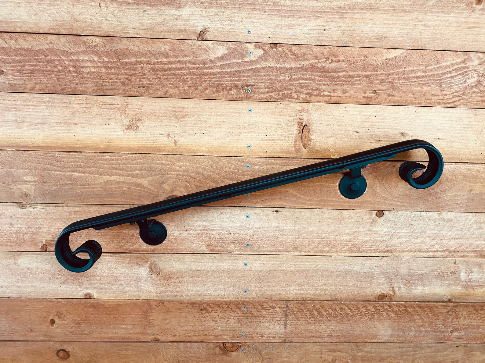 Metal Handrail, 2" Molding Cap, Big Volute, Flat Black - Etsy