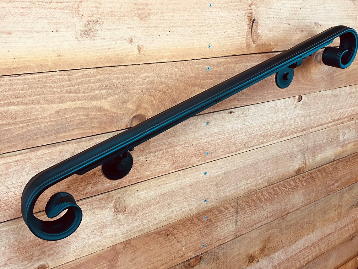 Metal Handrail 2 Molding Cap Big Volute Flat Black - Etsy