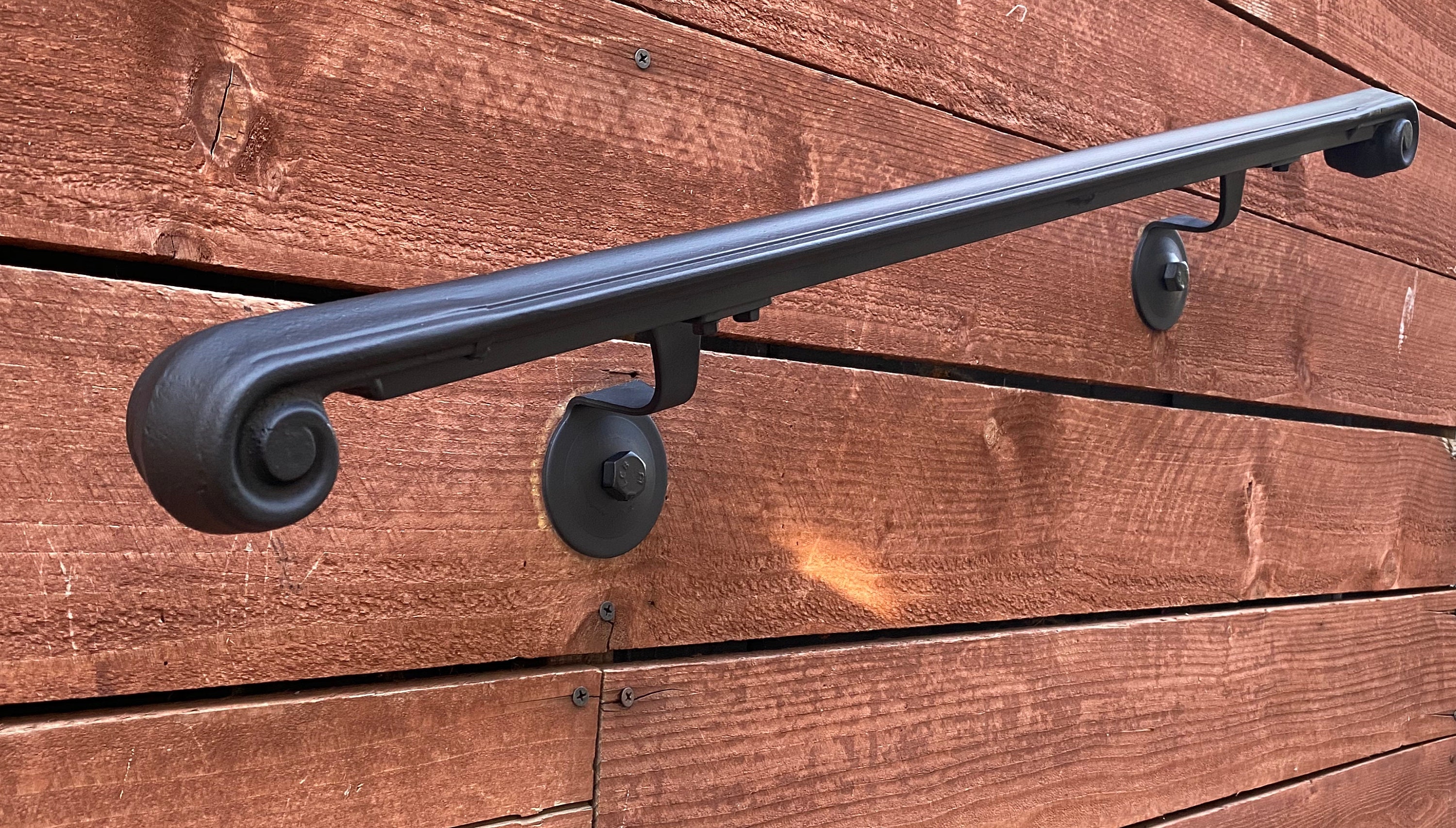 Metal Handrail 2 Molding Cap Volute Flat Black | Etsy UK
