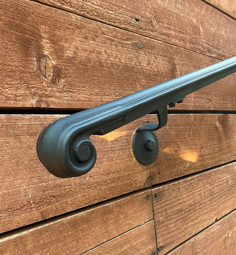Metal Handrail 2 Molding Cap Volute Flat Black - Etsy