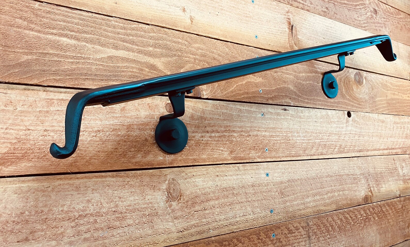 Metal Handrail, 2 Molding Cap, Lambs Tongue, Flat Black - Etsy