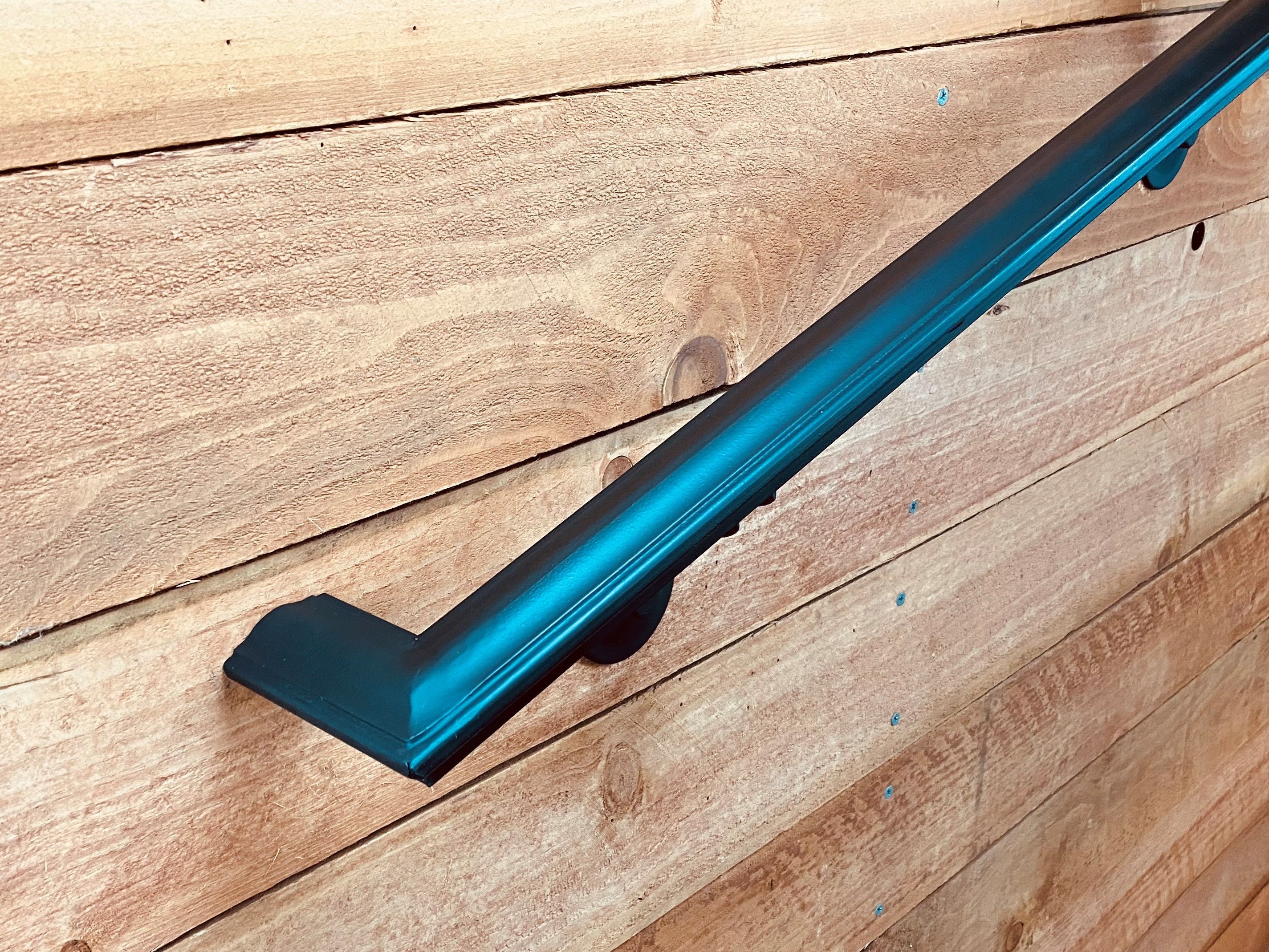 Metal Handrail 2" Molding Cap, Flat Black, With Wall Return - Etsy
