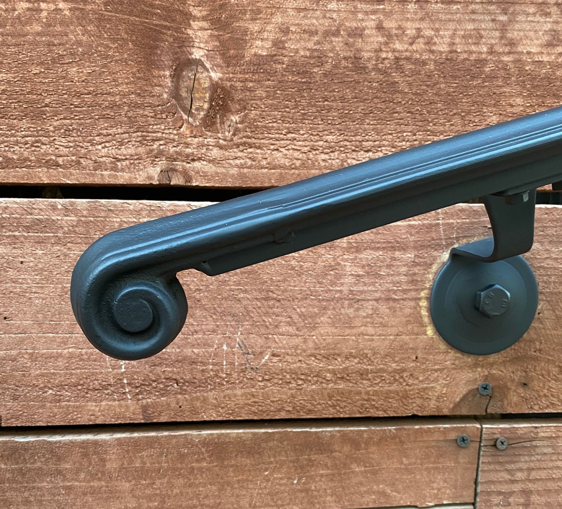 Metal Handrail 2 Molding Cap Volute Flat Black | Etsy UK