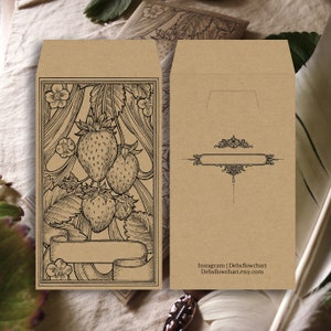 Printable Strawberry Seed Packet, Instant Download, Seed Envelope ...