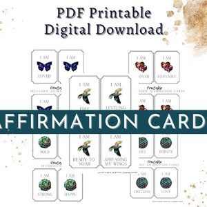 Printable Affirmation Cards DIGITAL/PRINTABLE FILE - Etsy