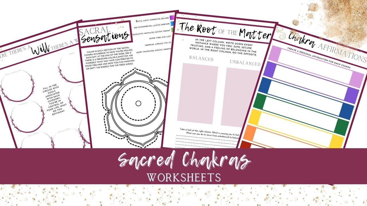 Sacred Chakras Guide & Worksheets DIGITAL/PRINTABLE FILE | Etsy