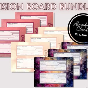 Vision Board Bundle - 3 Design Options, Stickers, Planners, Abundance ...