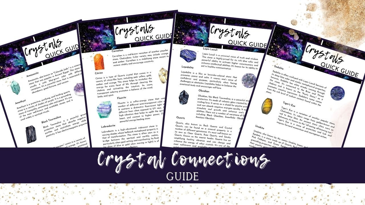 Crystal Connections Guide & Worksheets DIGITAL/PRINTABLE | Etsy