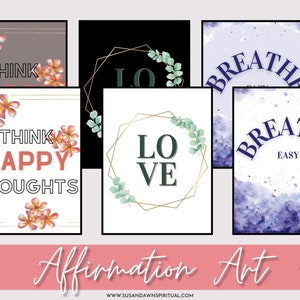 Affirmation Art Posters - 2 Style Options, 30 Total Posters (DIGITAL ...