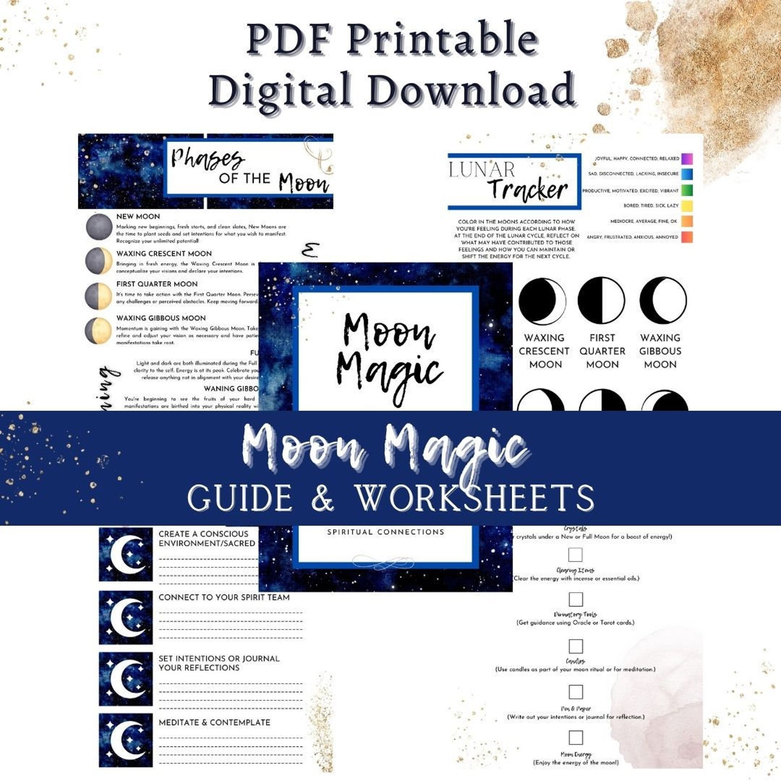 Moon Magic Guide & Worksheets DIGITAL/PRINTABLE FILE - Etsy