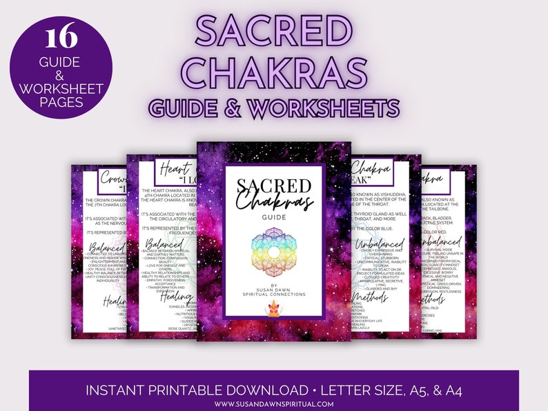 Sacred Chakras Guide & Worksheets (DIGITAL/PRINTABLE FILE) - Etsy