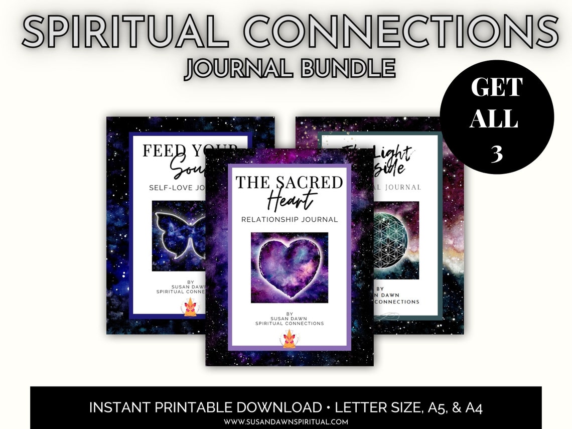 Spiritual Connections Journal Bundle! "feed Your Soul," "the Sacred ...