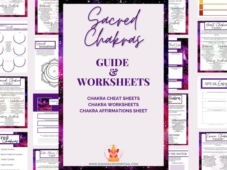 Sacred Chakras Guide & Worksheets (DIGITAL/PRINTABLE FILE) - Etsy