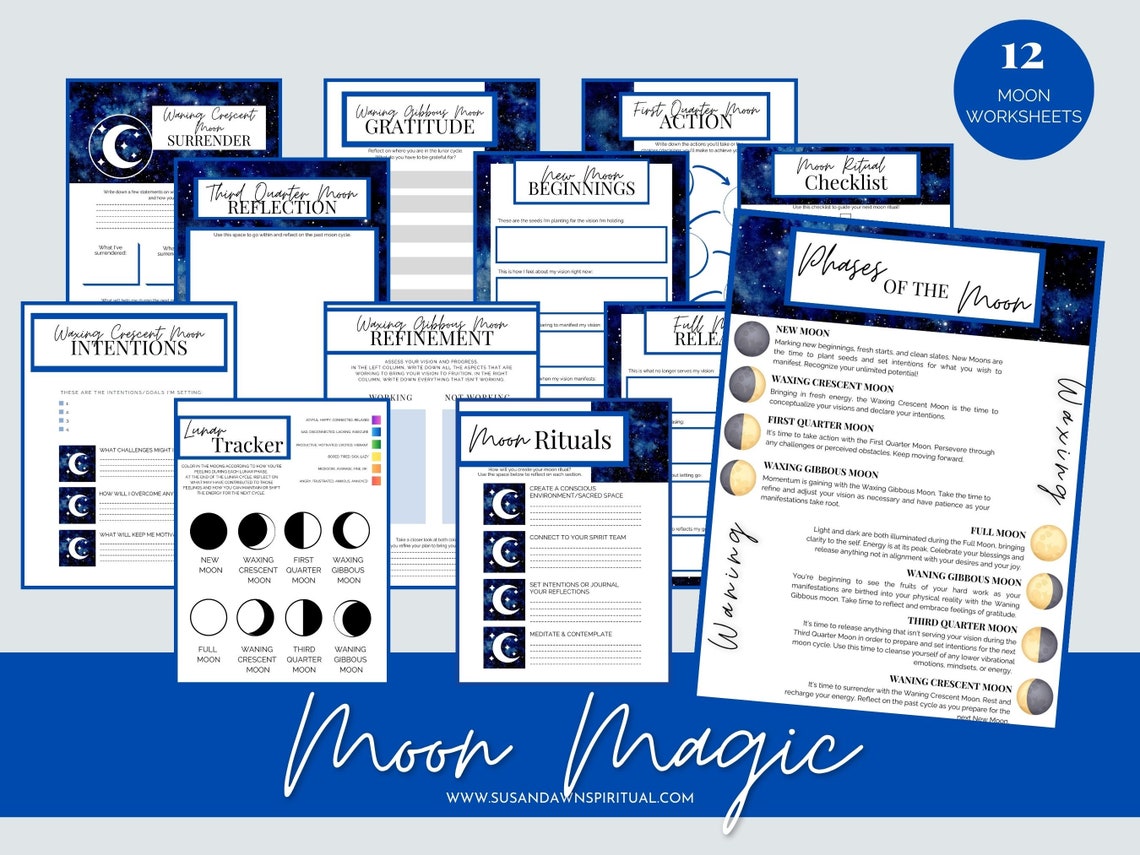 Moon Magic Guide & Worksheets (DIGITAL/PRINTABLE FILE) - Etsy