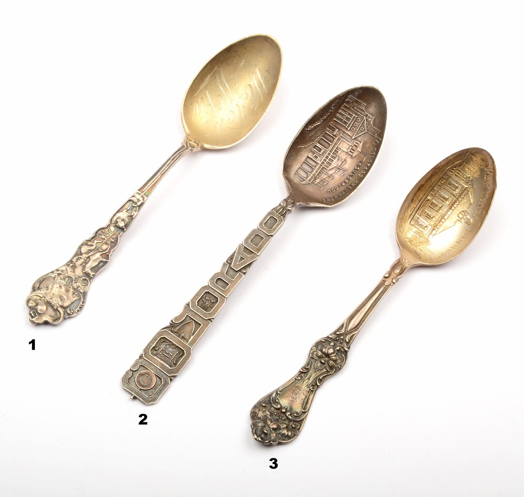Silver Teaspoons Vintage & Antique Spoon Antique Sterling Silver Spoon ...