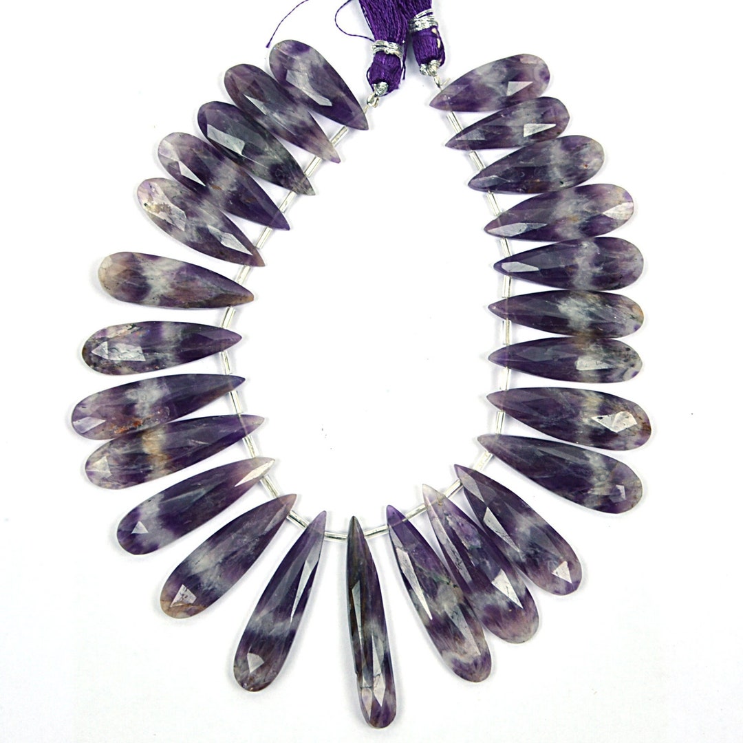 Bio Amethyst Beads Gemstone Pear Shape Beads Natural Amethyst - Etsy