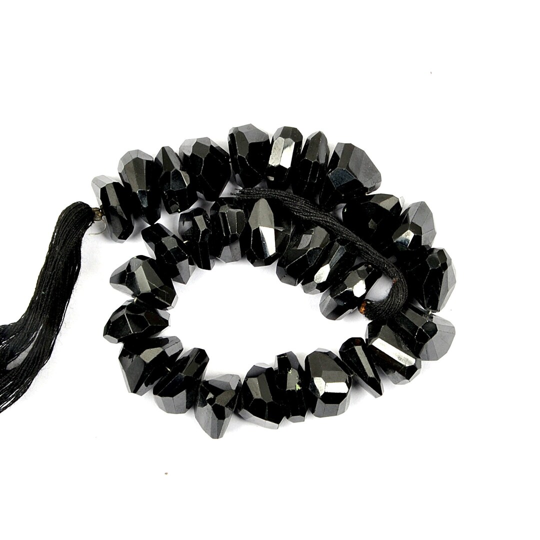 Spinel Beads Black Spinel Tumble Shape Beads Faceted Spinel - Etsy