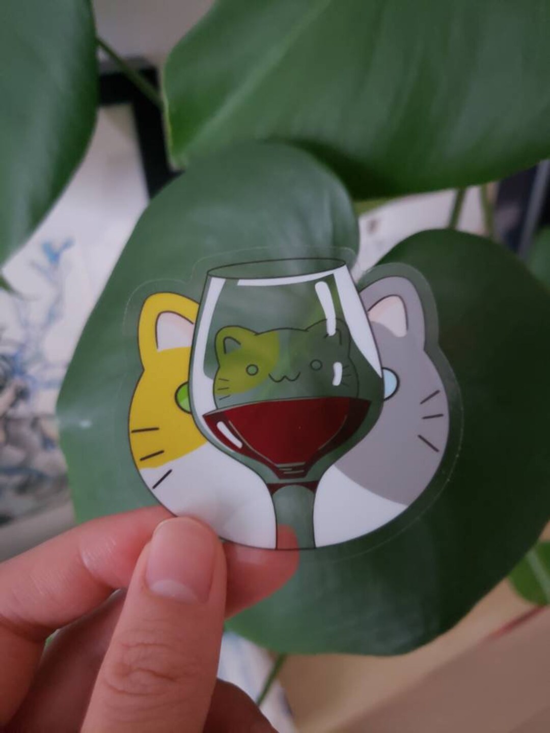 Cat Through the Looking Glass Clear Sticker - Etsy UK