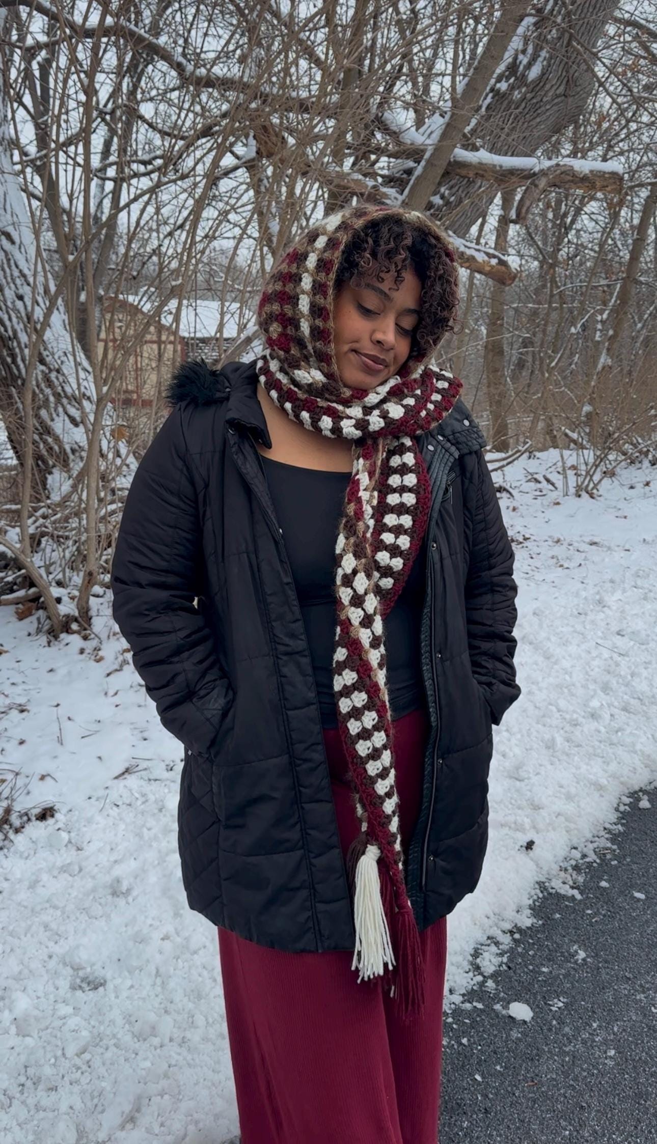 Crochet Hooded Scarf | Crochet Scoodie - Cozy and Stylish Winter ...