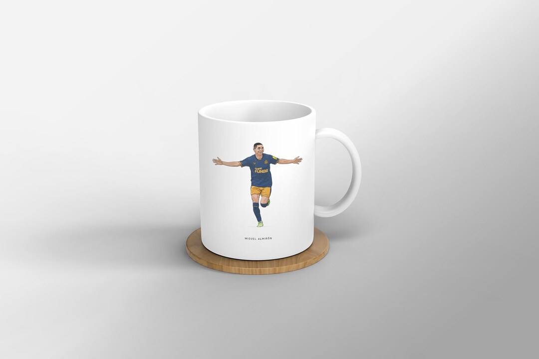 Miguel Almirón Mug Newcastle United Christmas Gift Mug Comic Art Hand ...