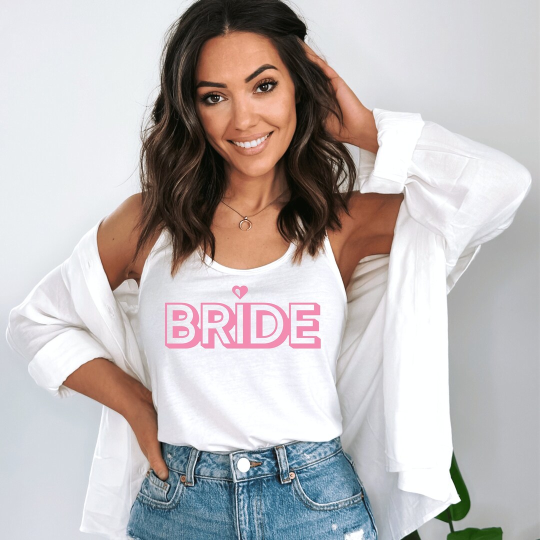 Bride Tank, Hot Pink Bride, Pretty in Pink Bride, Bride Squad ...