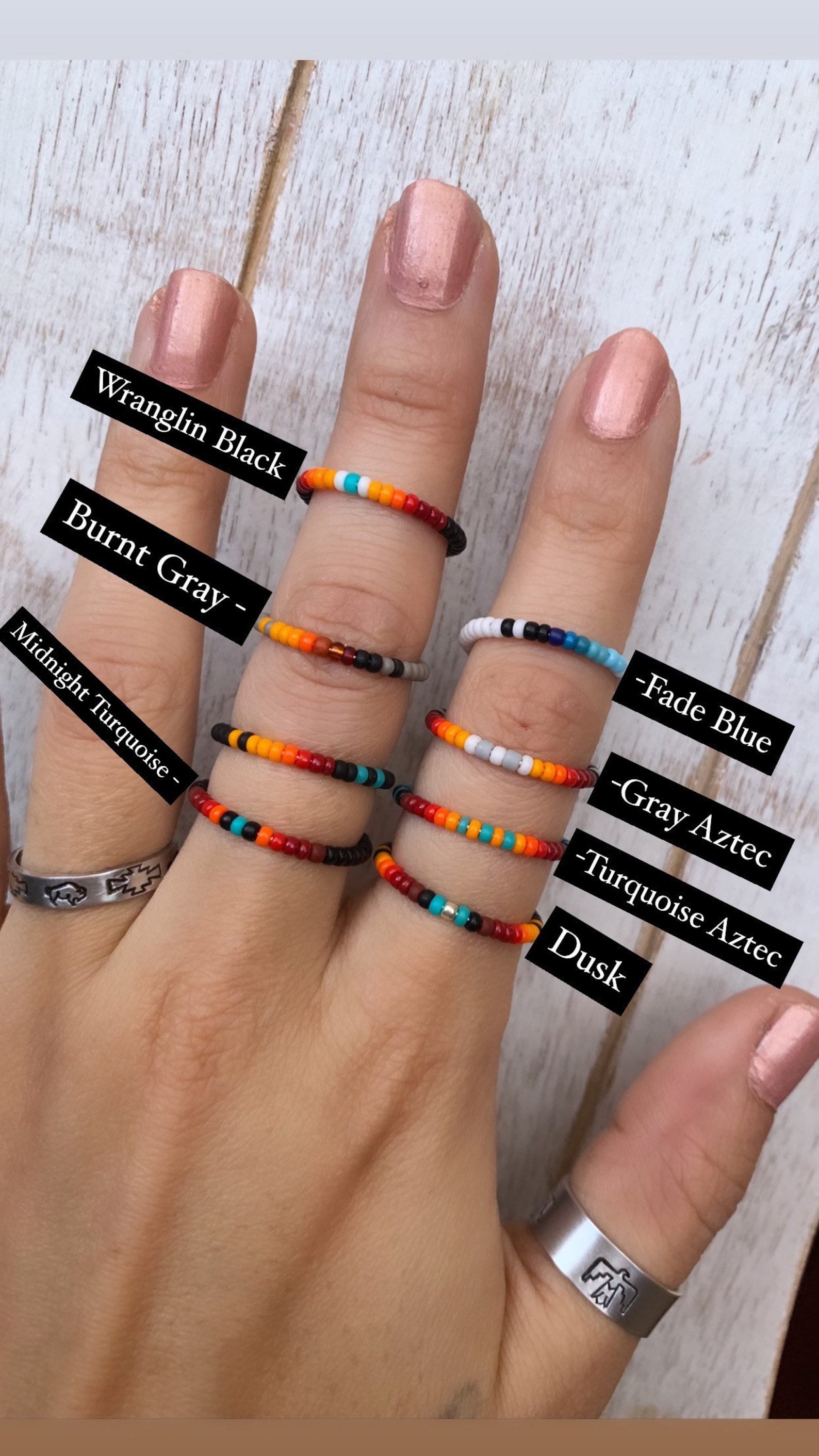 Beaded Ring Stackers #2 - Etsy