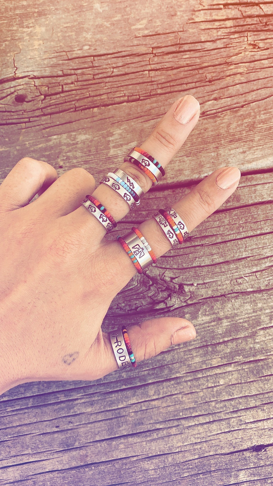 Beaded Ring Stackers 2 - Etsy