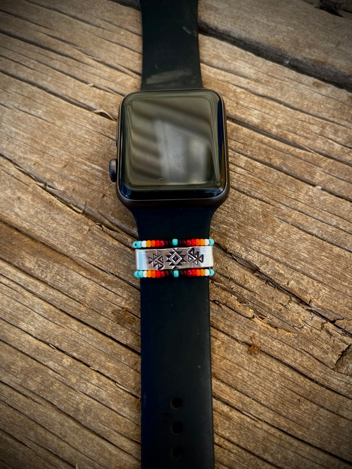 Beaded Watch Band & Stamped Cuff - Etsy