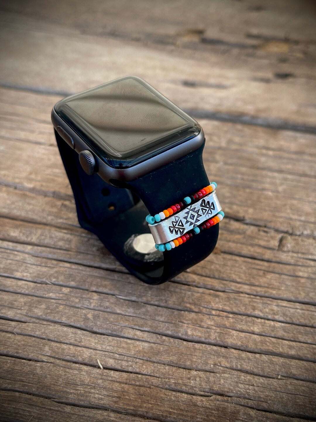 Beaded Watch Band & Stamped Cuff - Etsy