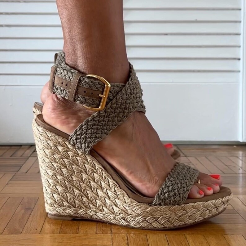 Stuart Weitzman Alex Espadrille Wedge Sandals / Jennifer Aniston Wedges ...