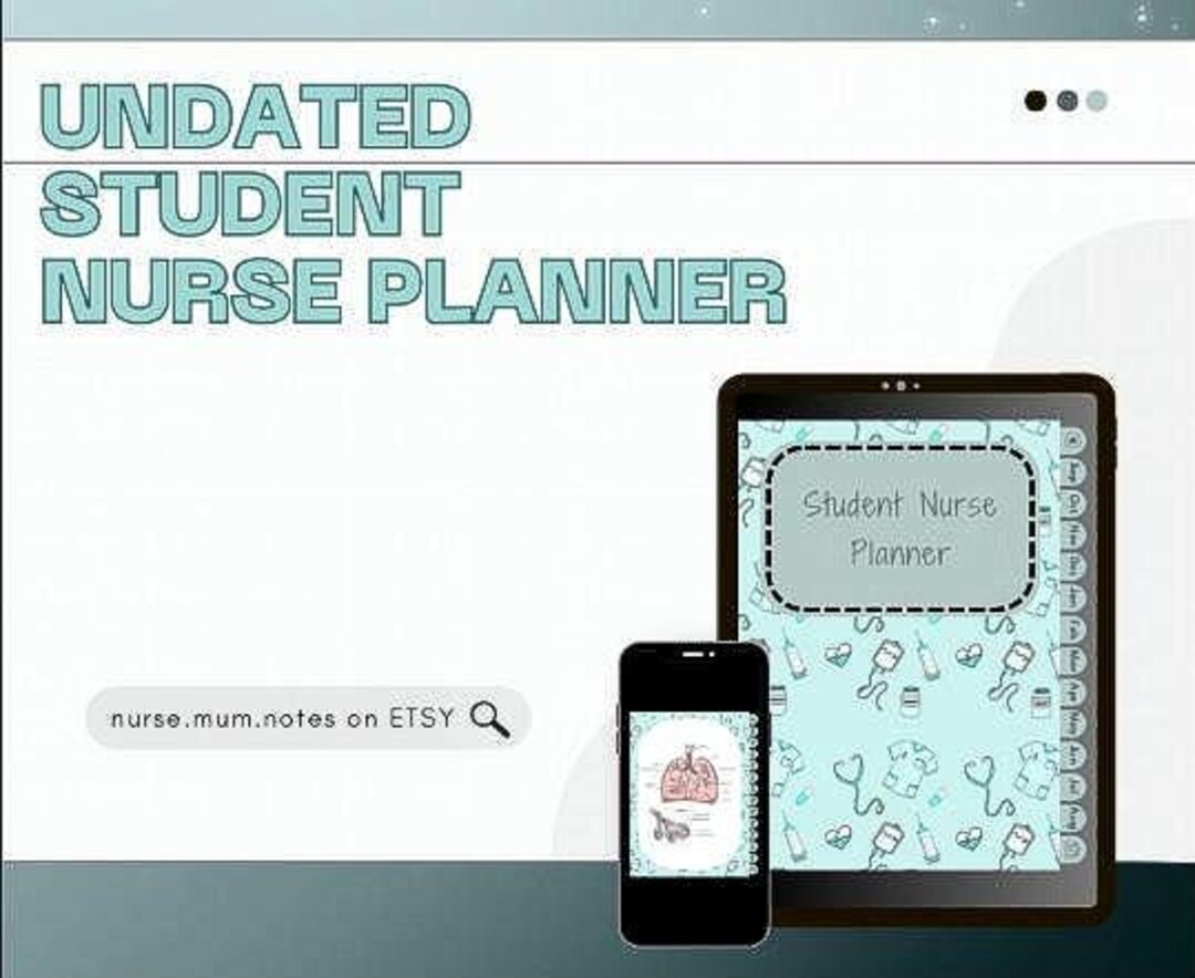 Undated Student Nurse Digital Academic Diary - Etsy