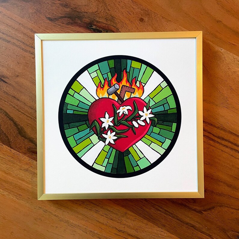 Most Chaste Heart of Joseph Print 8x8 - Etsy