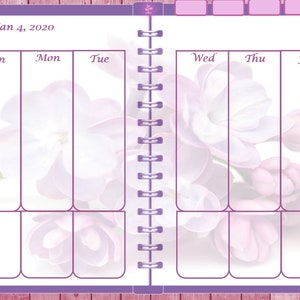2020 Dated Yearly Planner - Lilac Theme - Etsy