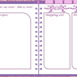 2020 Dated Yearly Planner - Lilac Theme - Etsy