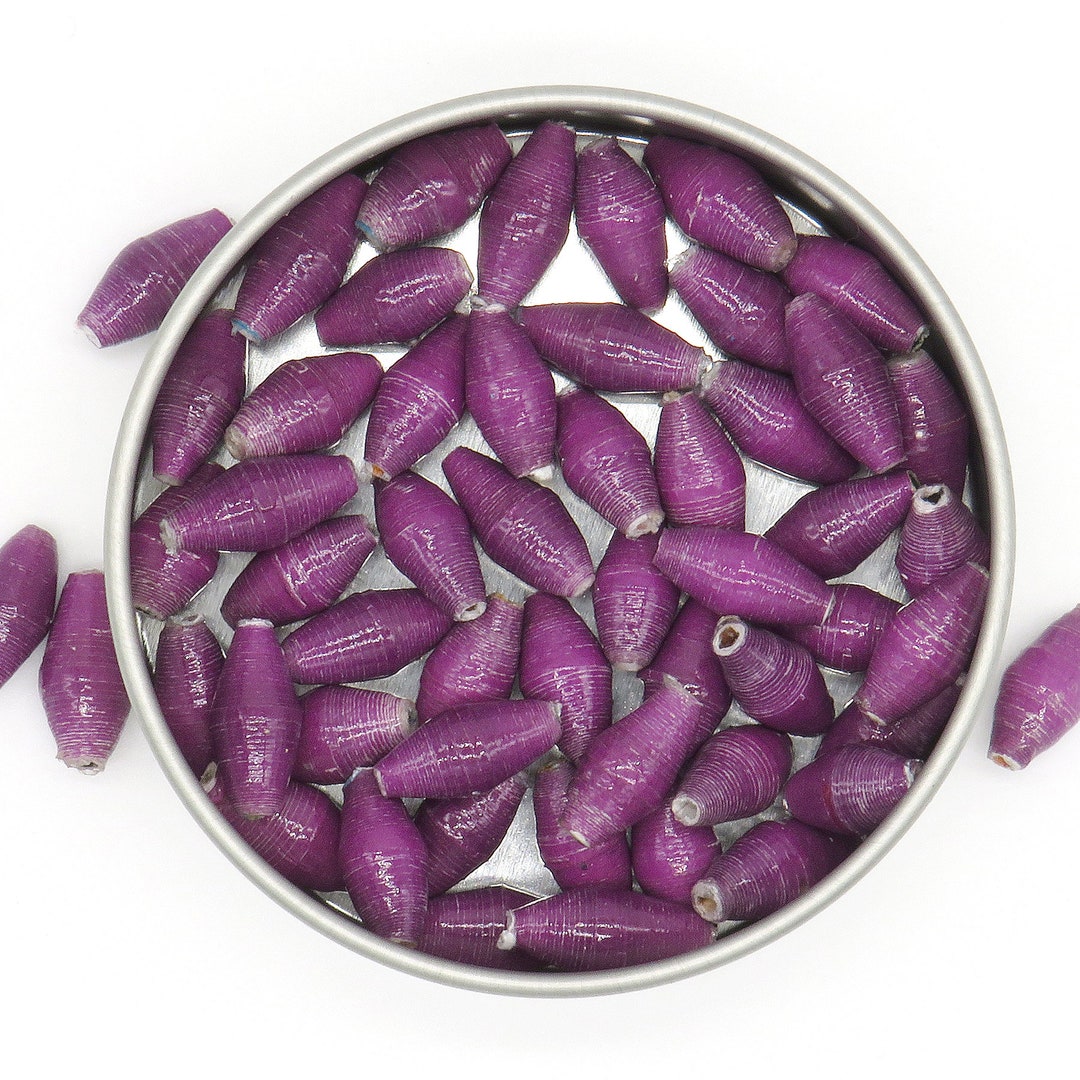 Purple Bead Assortment - Handcrafted Paper Beads - Great Jewelry Beads ...