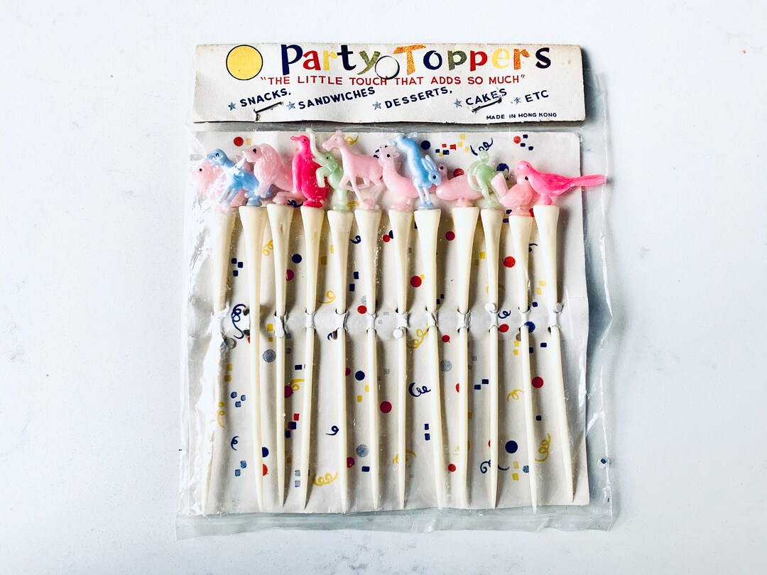 Vintage Cake Toppers / Animal Sandwich Toppers / 1950s Cake - Etsy